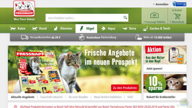 Fressnapf.de: Alle wichtigen Infos